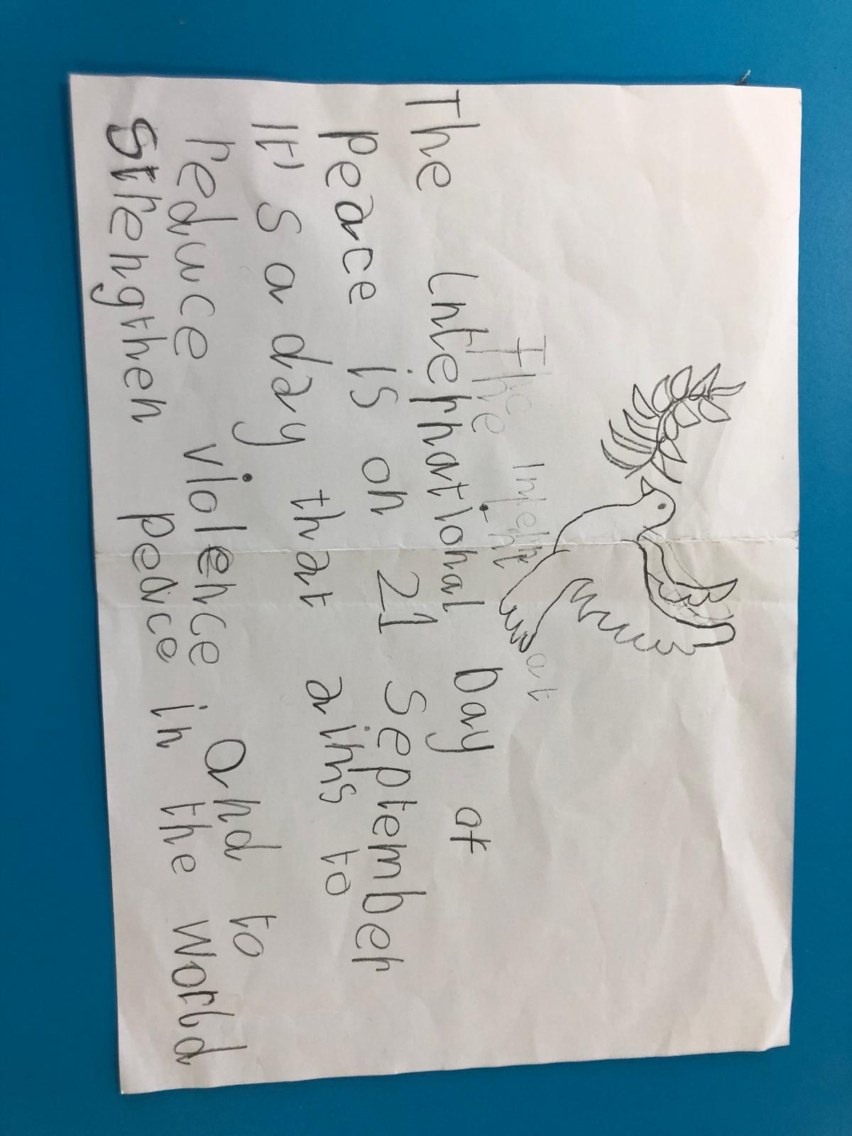 International Day of Peace | Perryfields Primary School
